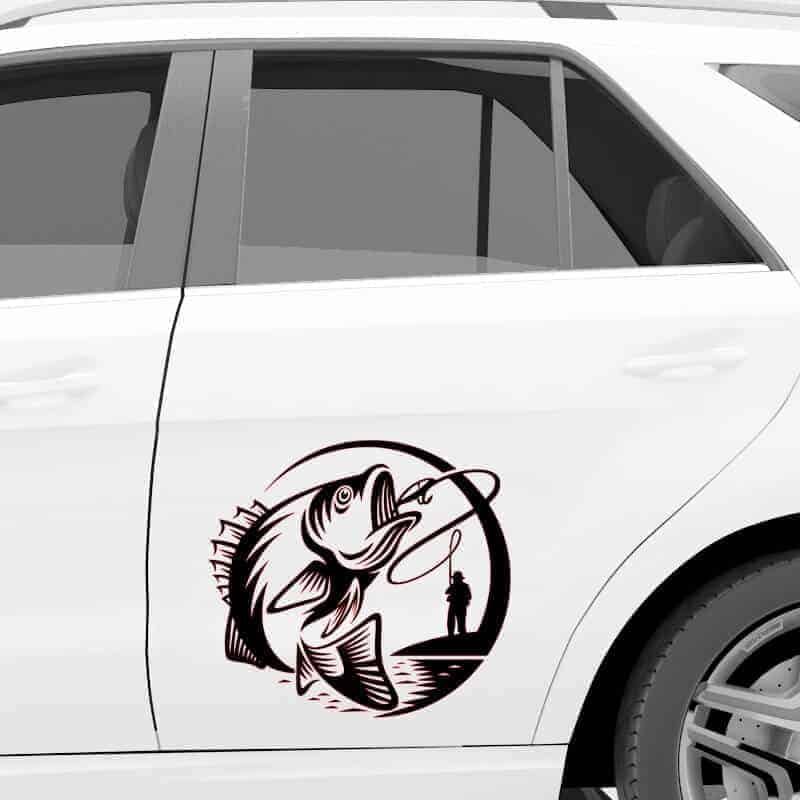 Angler-Aufkleber für das Auto - Gogashop