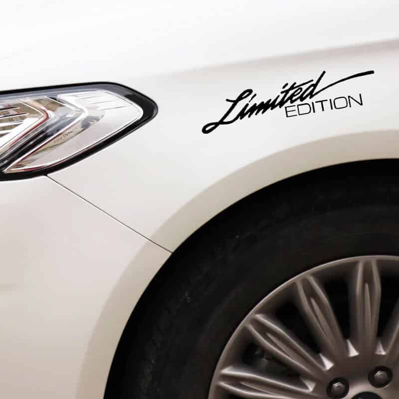 Limited edition sticker for car store