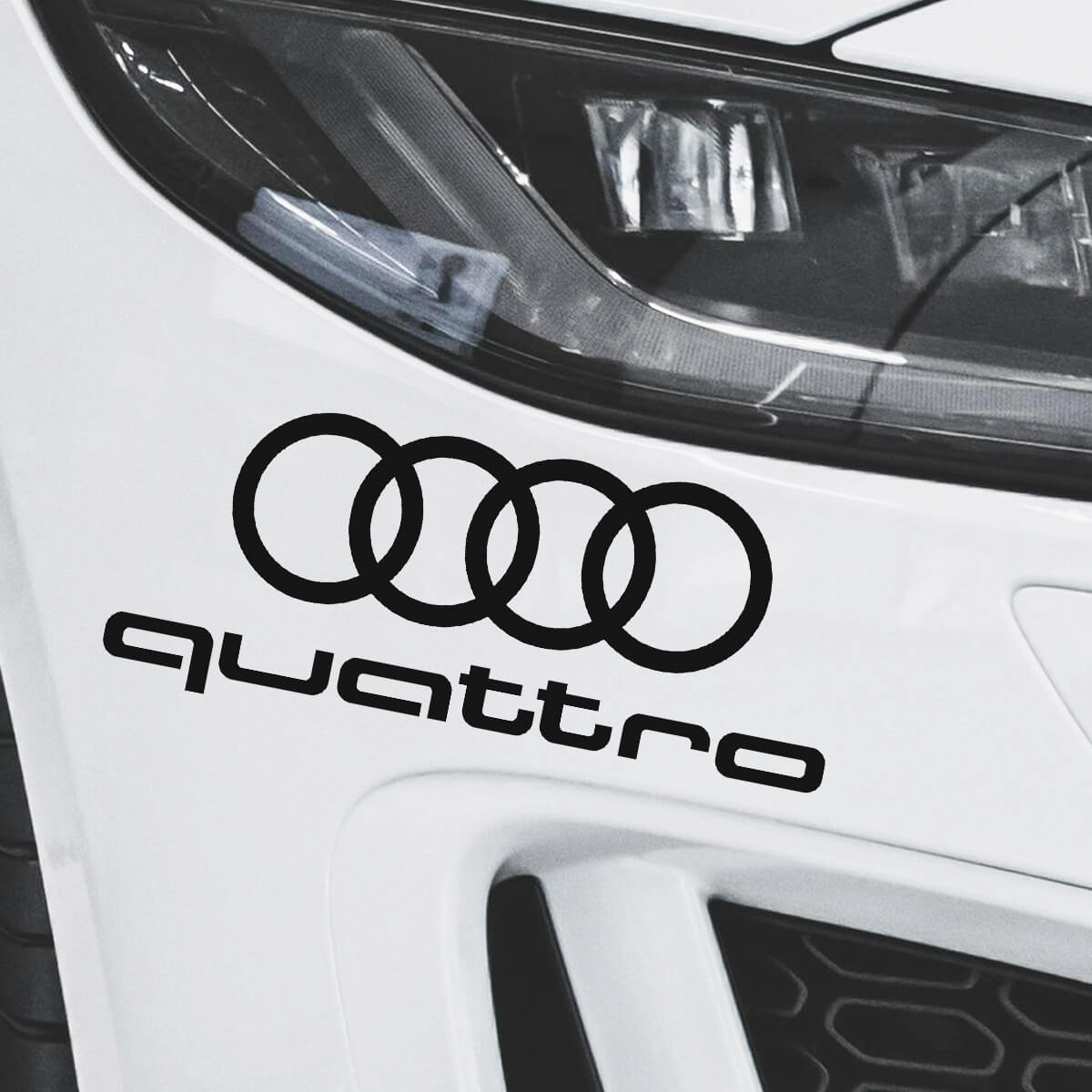 Audi Quattro Logo Aufkleber Des AUDI QUATTRO Logos Mit Einem